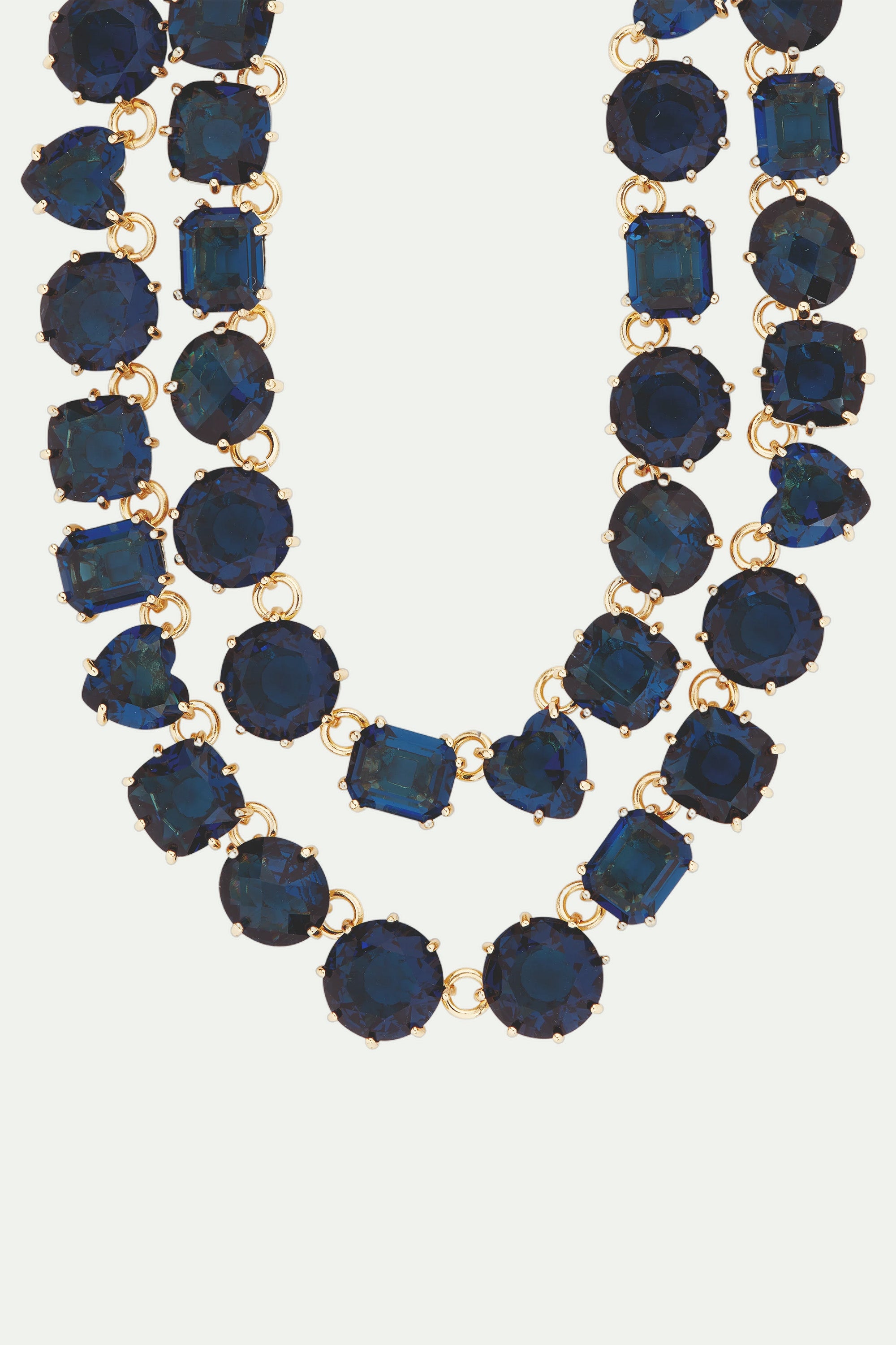 Collier luxe deux rangs La Diamantine Bleu Océan